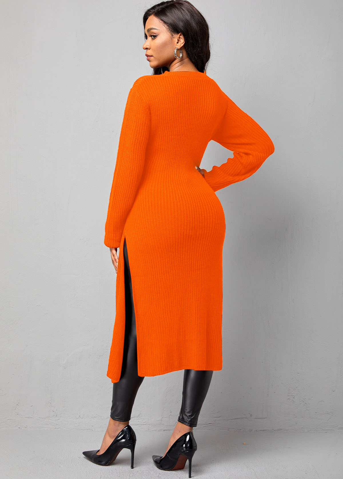 Long Sleeve Cross Front Round Neck Sweater | Rosewe.com - USD $28.99