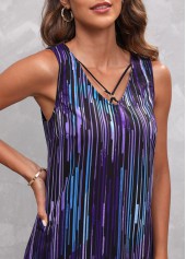 Multi Color Striped Cross Strap Tank Top | Rosewe.com - USD $21.87