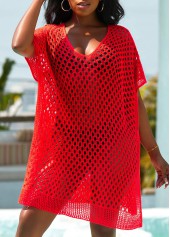 Tassel Hollow Split Red Cover Up | Rosewe.com - USD $31.98