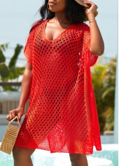 Tassel Hollow Split Red Cover Up | Rosewe.com - USD $31.98
