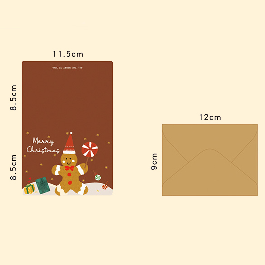 Christmas Print Multi Color Paper Gift Cards | Rosewe.com - USD $7.98