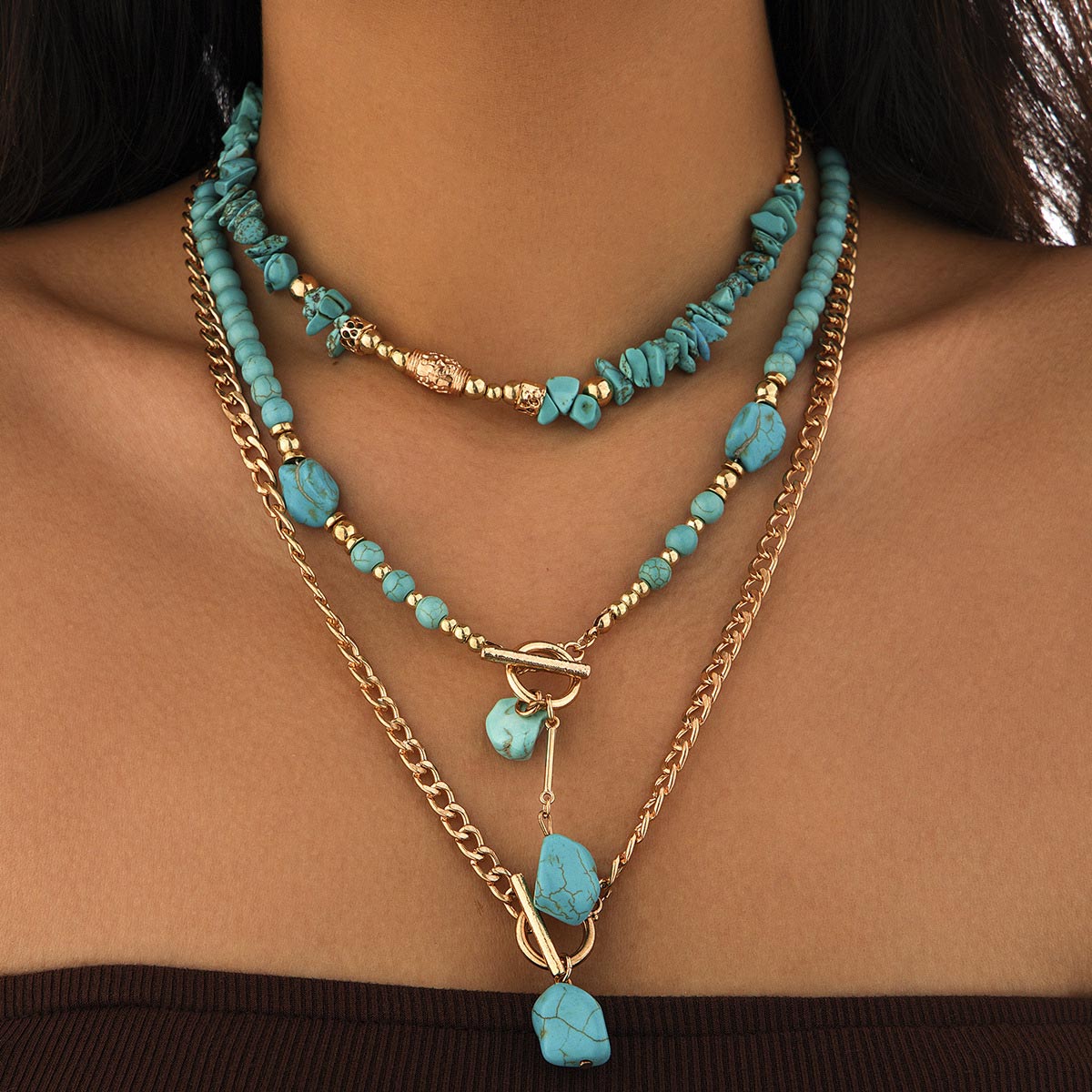 Alloy Detail Mint Green Color Necklace | Rosewe.com - USD $19.98