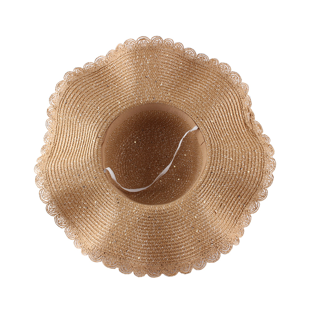 Light Camel Wide Brim Straw Visor Hat | Rosewe.com - USD $22.98